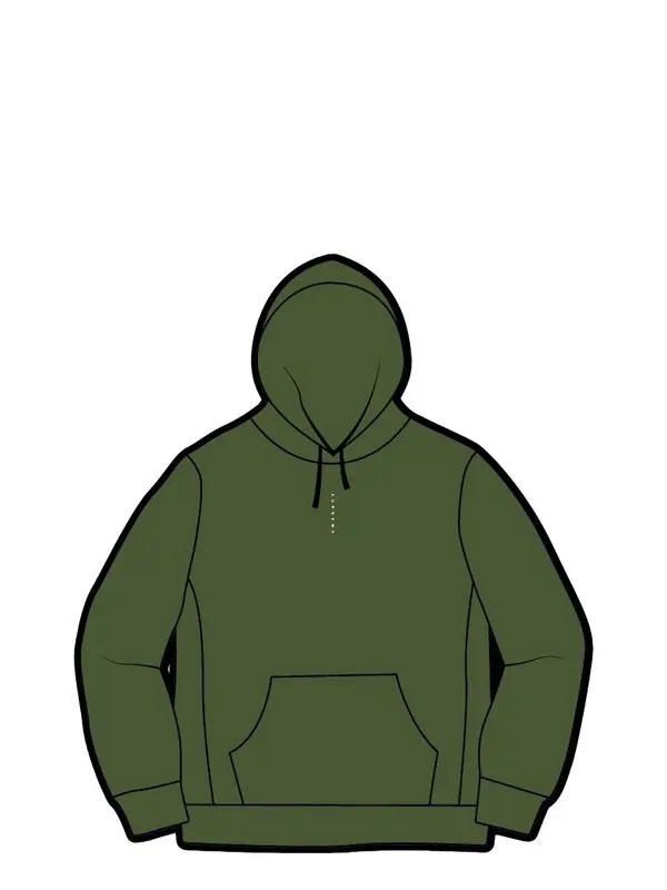 Supreme Micro Logo Hooded Sweatshirt - Green