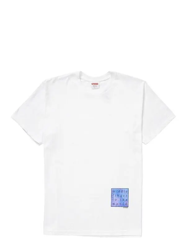 Supreme Middle Finger To The World Tee Shirt - White