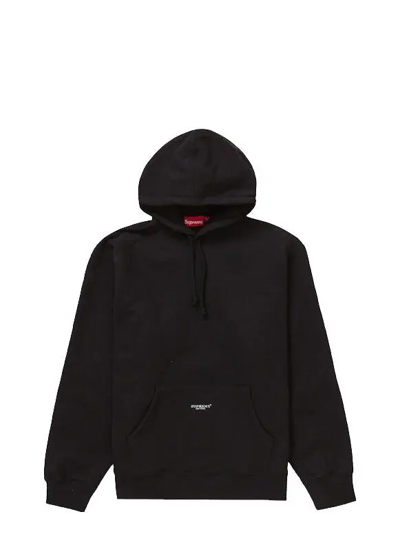 Supreme Micro Logo Hooded Sweatshirt - Black