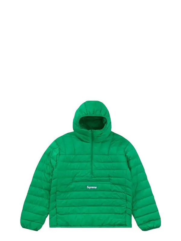 Supreme Micro Down Half Zip Hooded Pullover - Green