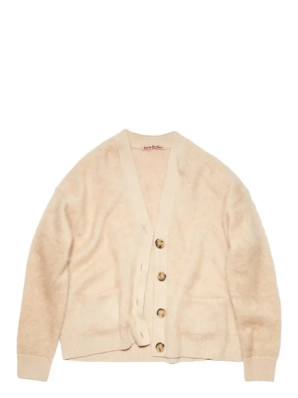 Acne Studios Mohair Fluffy Wool Cardigan - Warm Beige