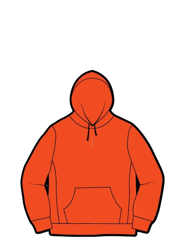 Supreme Micro Logo Hooded Sweatshirt - Burnt Orange