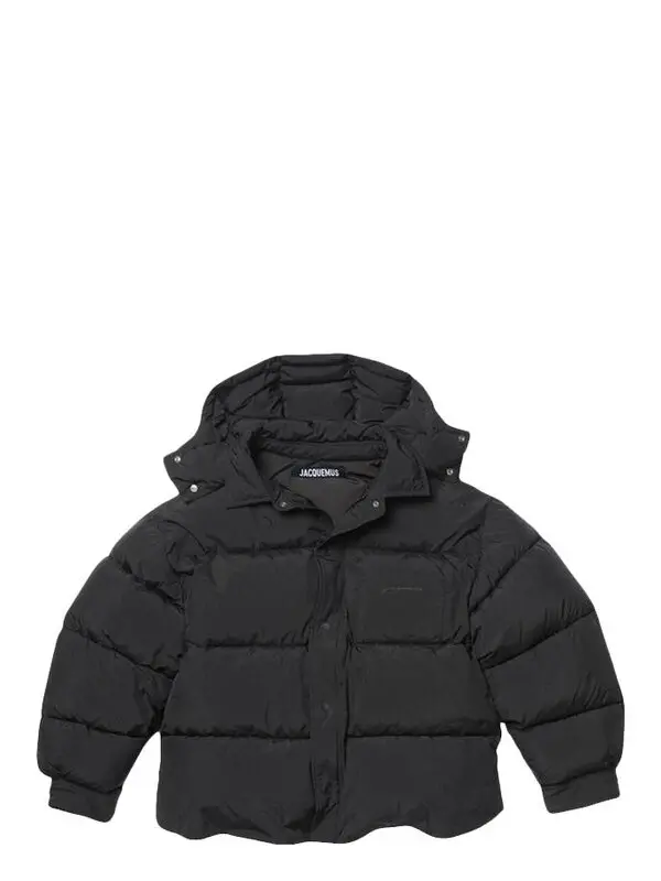 Jacquemus La Doudoune Chemise Puffed Parka Jacket - Black