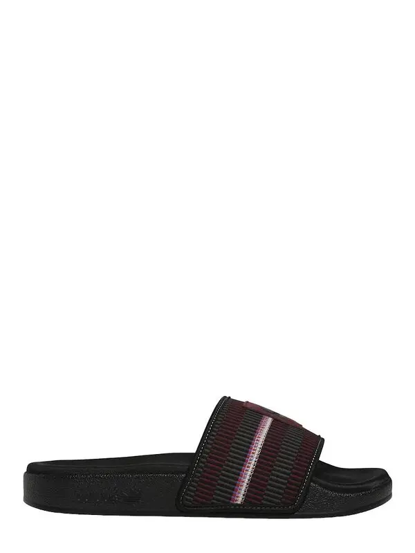 Adidas Adilette Patchwork Slides - Core Black/purple/shadow Olive