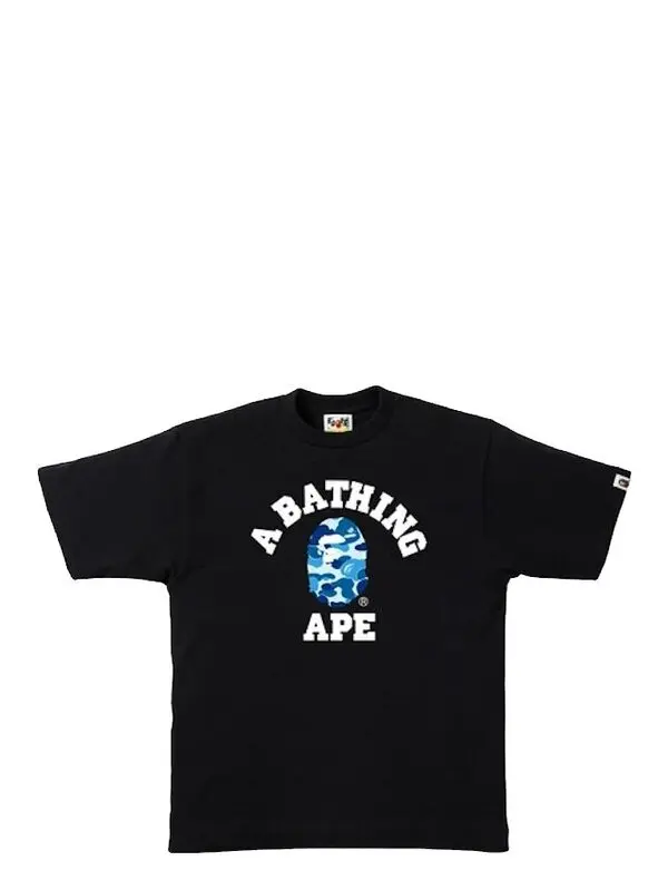 A BATHING APE Abc College Tee Shirt - Black/blue