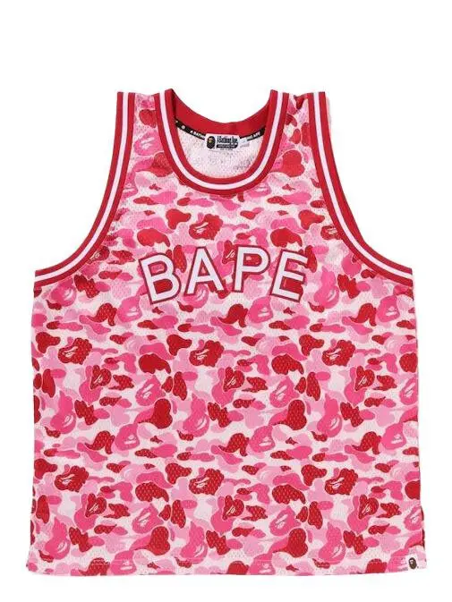 A BATHING APE Abc Camo Tank Top - Pink