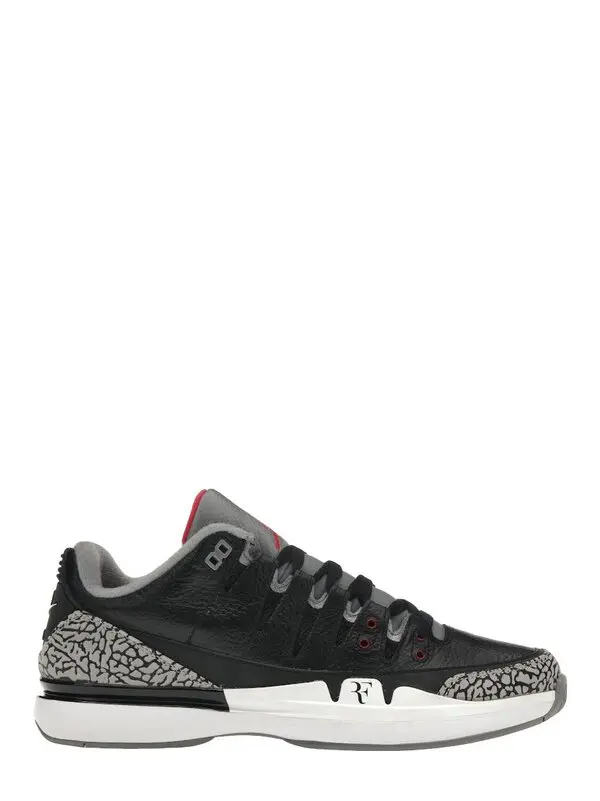Nike Zoom Vapor Aj3 Cement Sneakers - Black/cement Grey/white