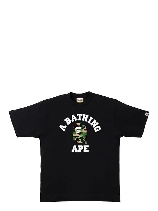A BATHING APE Abc College Tee Shirt - Black/olive