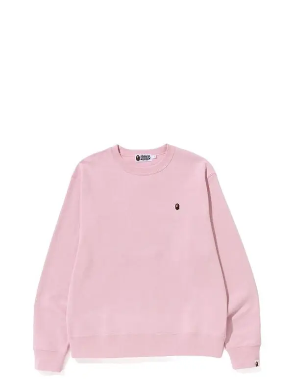 BAPE Ape Head Relaxed Fit Crewneck Sweatshirt - Pink