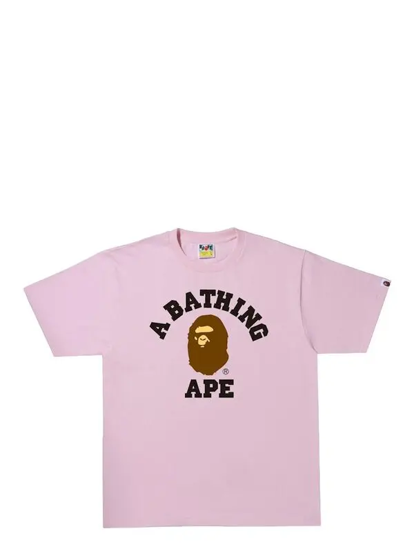 A BATHING APE College Tee Shirt - Pink