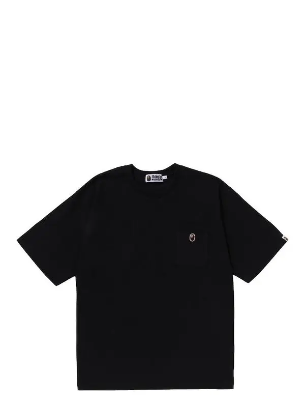 A BATHING APE Ape Head One Point Relaxed Fit Pocket Tee Shirt - Black