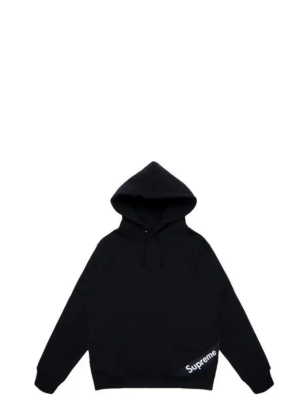 Supreme Corner Label Hooded Sweatshirt - Black