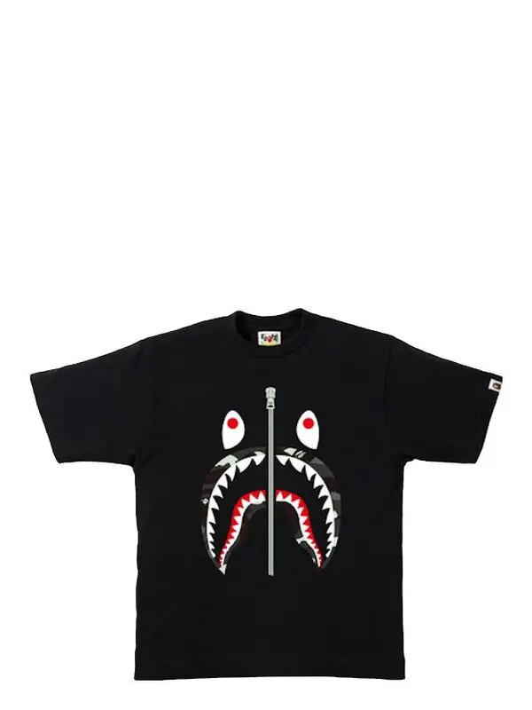 A BATHING APE City Camo Shark Tee Shirt - Black