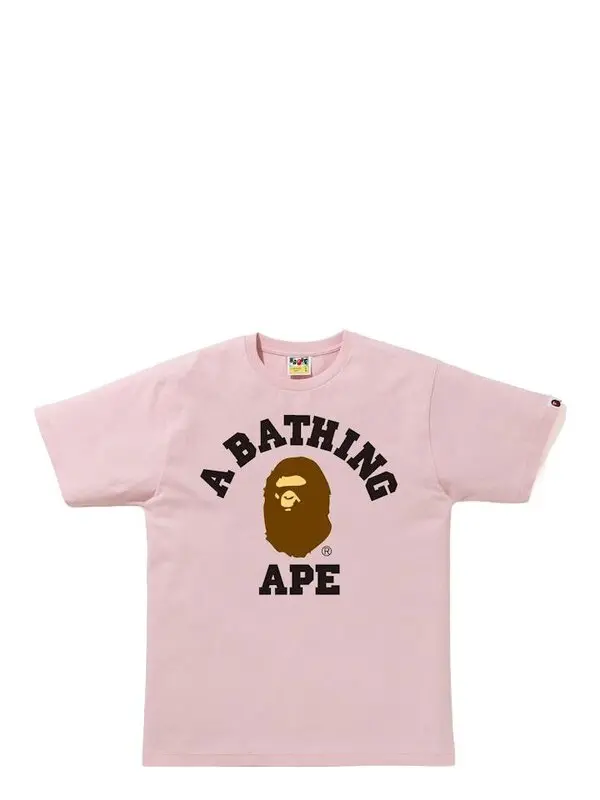 A BATHING APE College Tee Shirt - Pink