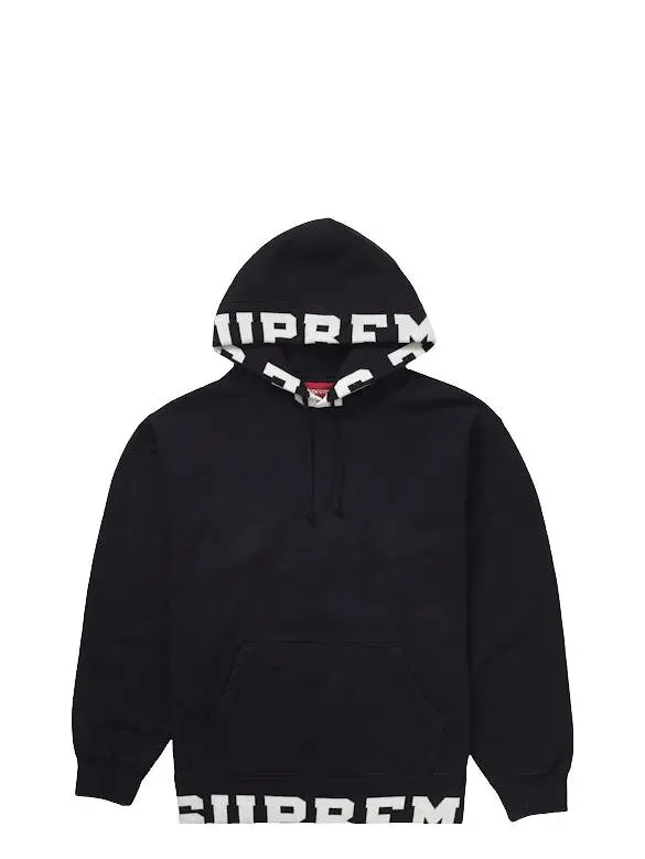 Supreme Logos Hooded Sweatshirt - Black