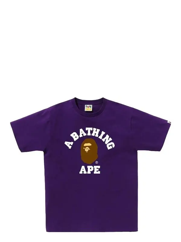 A BATHING APE College Tee Shirt - Purple