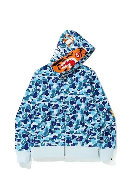 BAPE Abc Camo Tiger Full Zip Hoodie - Blue