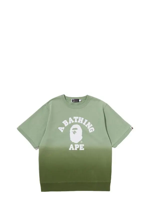 BAPE College Gradation Short Sleeve Sweatshirt - Green