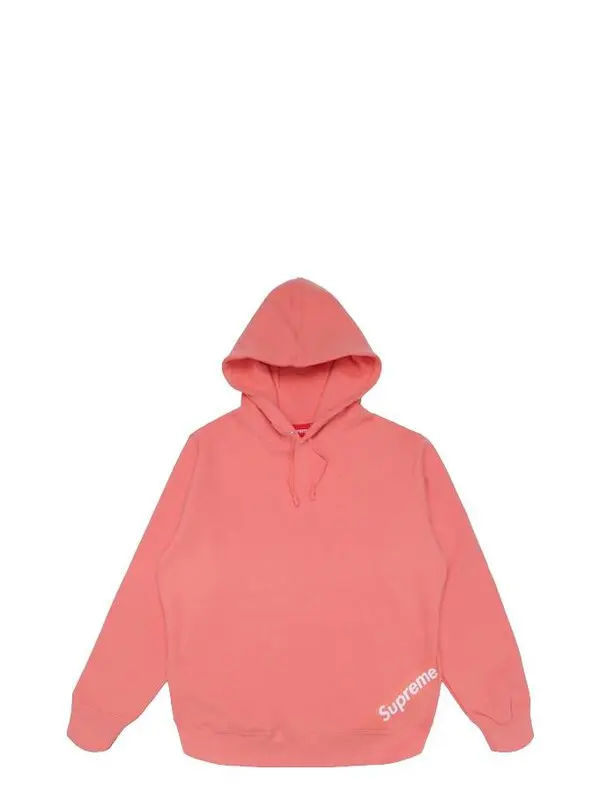 Supreme Corner Label Hooded Sweatshirt - Coral