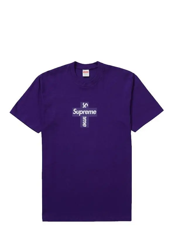 Supreme Cross Box Logo Tee Shirt - Purple