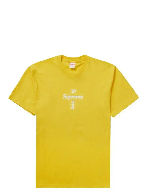 Supreme Cross Box Logo Tee Shirt - Yellow