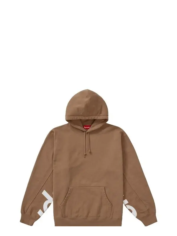 Supreme Cropped Panels Hooded Sweatshirt - Light Brown