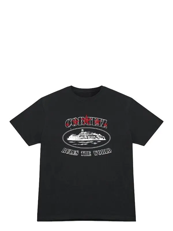 CORTEIZ 5 Starz Alcatraz Tee Shirt - Black
