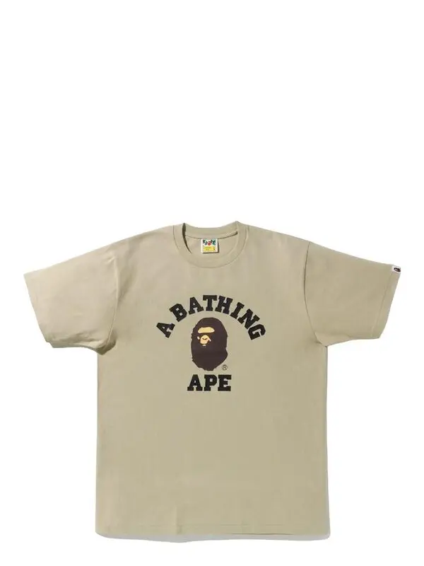 A BATHING APE College Tee Shirt - Beige