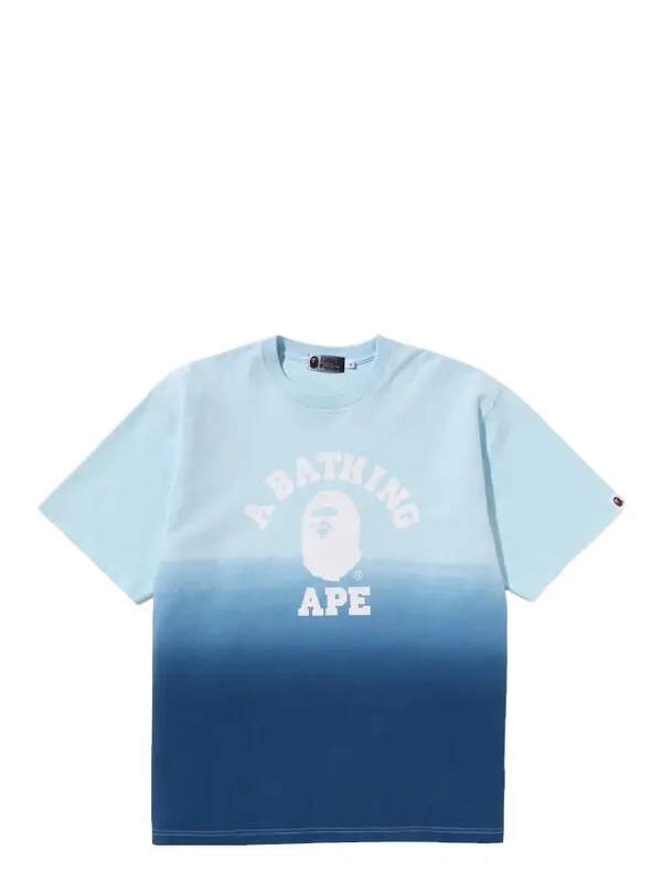 A BATHING APE College Gradation Relaxed Fit Tee Shirt - Blue