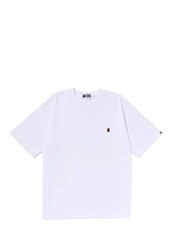 A BATHING APE Ape Head One Point Relaxed Fit Pocket Tee Shirt - White