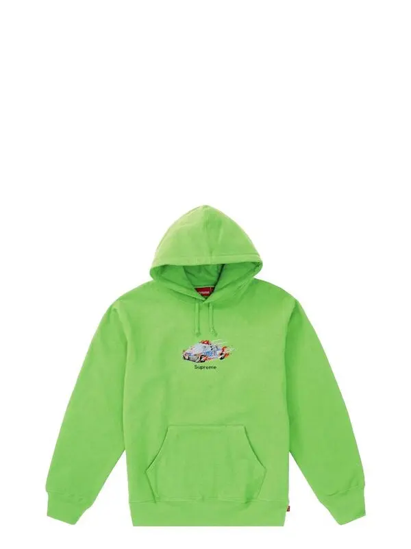 Supreme Cop Car Hooded Sweatshirt - Bright Green