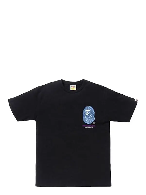 A BATHING APE City Hong Kong Outline Tee Shirt - Black