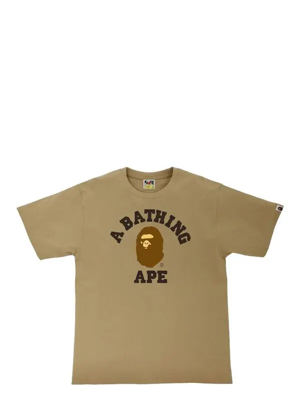 A BATHING APE College Tee Shirt - Beige