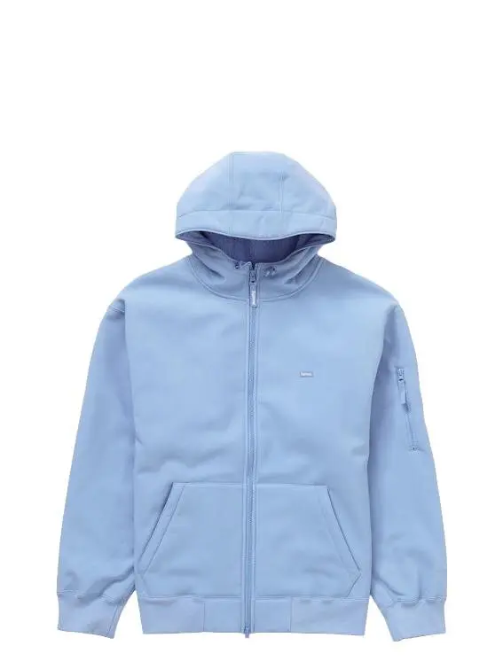 Supreme Windstopper Zip Up Hooded Sweatshirt - Light Blue