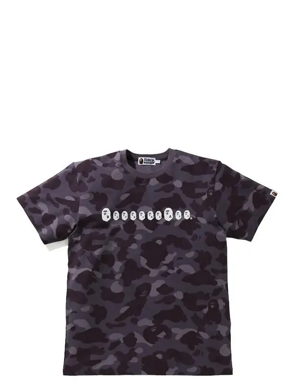 A BATHING APE Camo Ape Head Tee Shirt - Burgundy