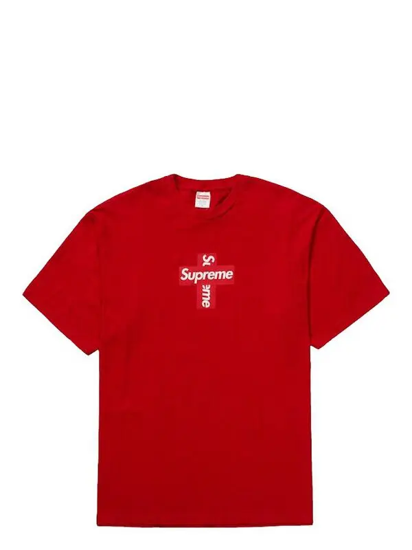 Supreme Cross Box Logo Tee Shirt - Red