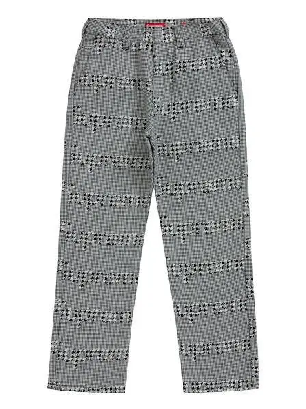 Supreme Houndstooth Work Pant - Black Houndstooth