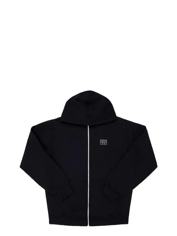 Supreme Zip Up Hooded Sweatshirt - Black