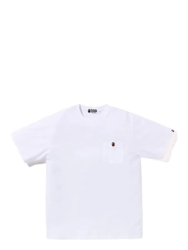 A BATHING APE Ape Head One Point Pocket Tee Shirt - White