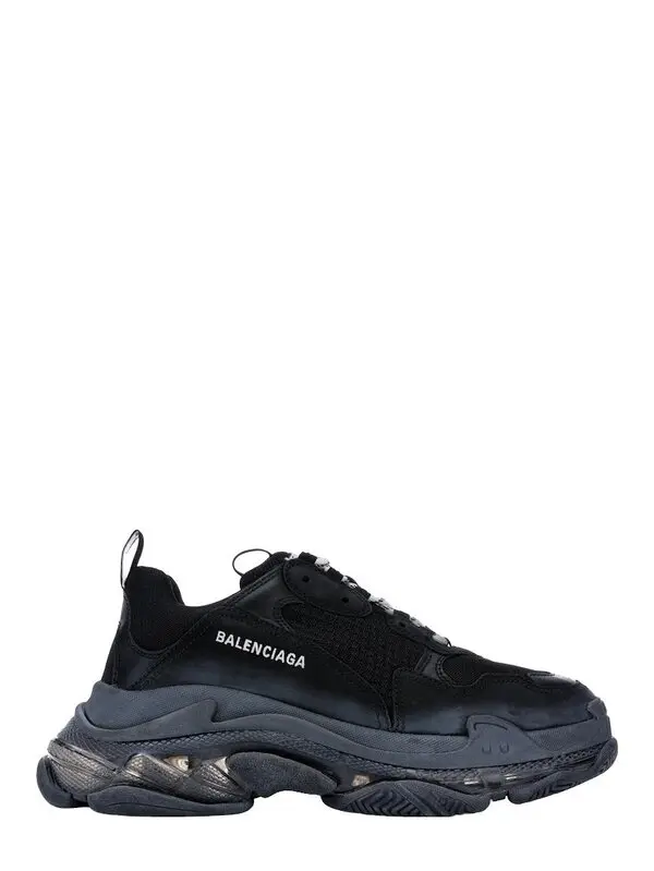 Balenciaga Triple S Clear Sole Sneakers - Black