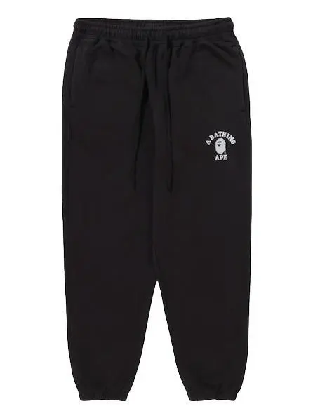 A BATHING APE College One Point Overdye Pants - Black