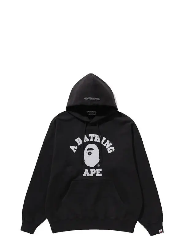 BAPE College Overdye Pullover Hoodie - Black