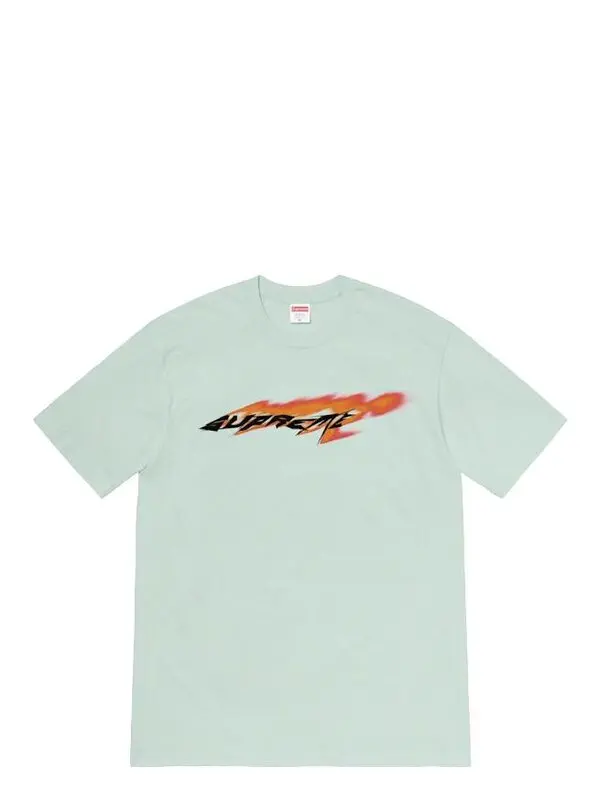Supreme Wind Tee Shirt - Pale Aqua/orange