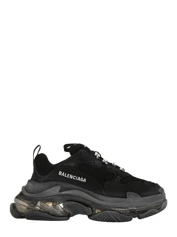 Balenciaga Triple S Clear Sole Sneakers - Black