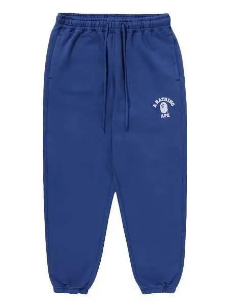 A BATHING APE College One Point Overdye Pants - Blue