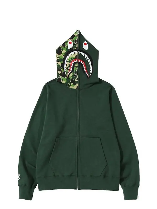 BAPE Abc Shark Full Zip Hoodie - Green