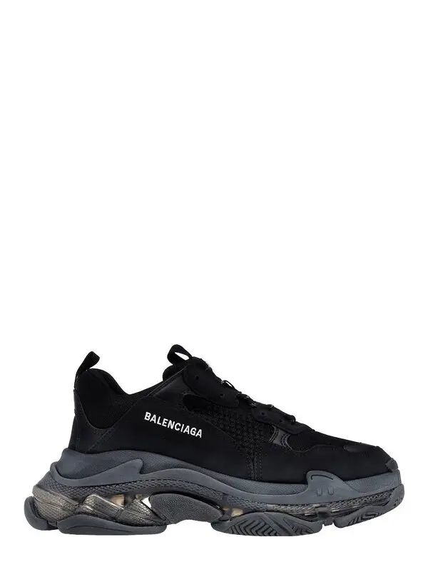 Balenciaga Triple S Clear Sole Sneakers - Black