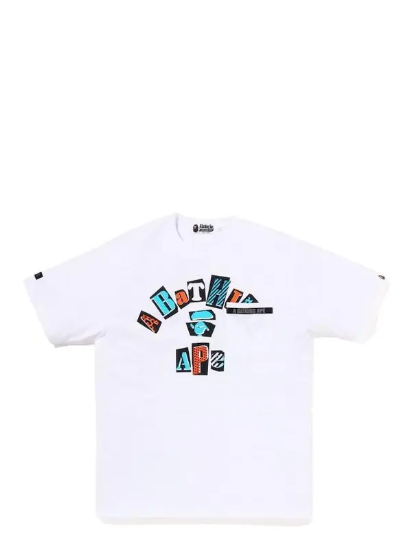 A BATHING APE College Pocket Tee Shirt - White