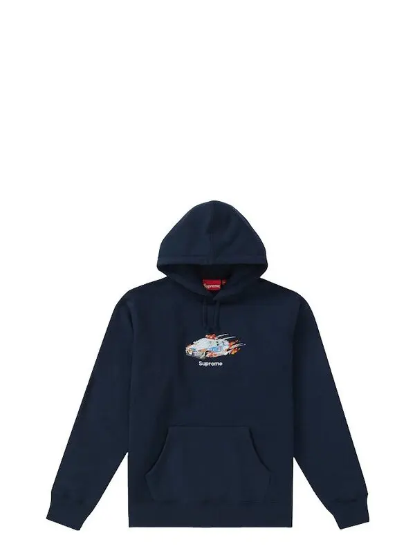 Supreme Cop Car Hooded Sweatshirt - Navy Blue