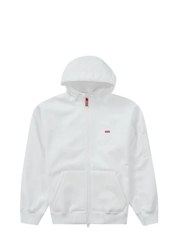 Supreme Windstopper Zip Up Hooded Sweatshirt - White